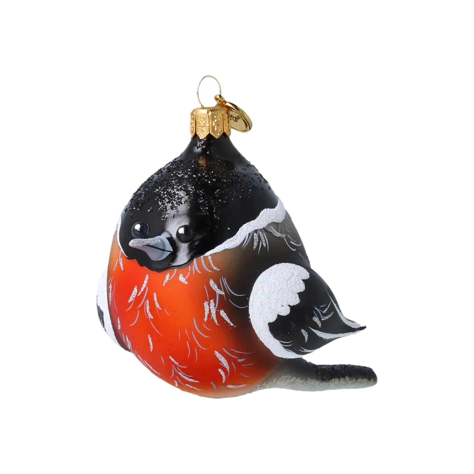 Winter Gil Bird. Handmade Glass Christmas ornament. – BluBom v3