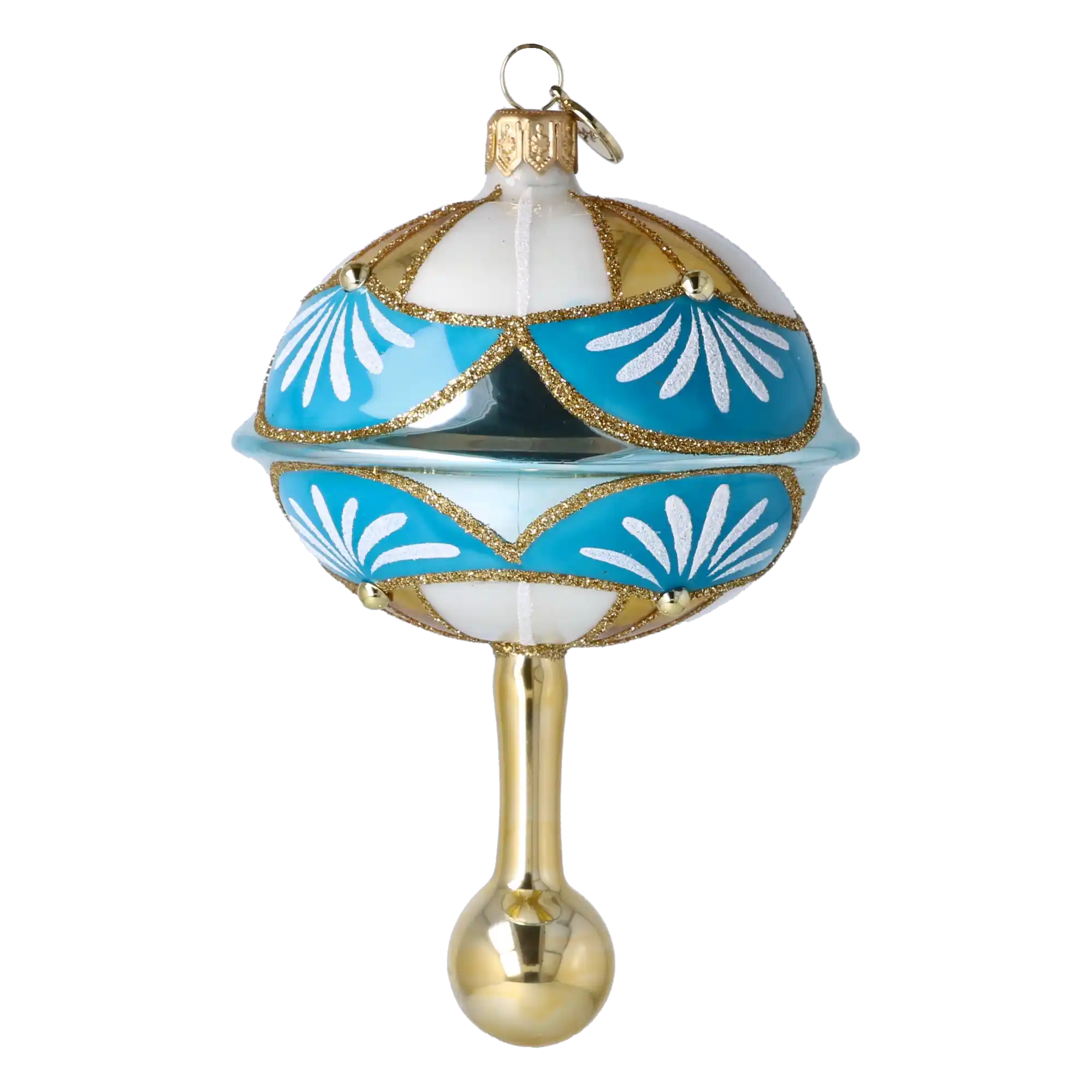 Drop Blue Ice Crystal Star Handmade Glass Christmas ornament – BluBom v3